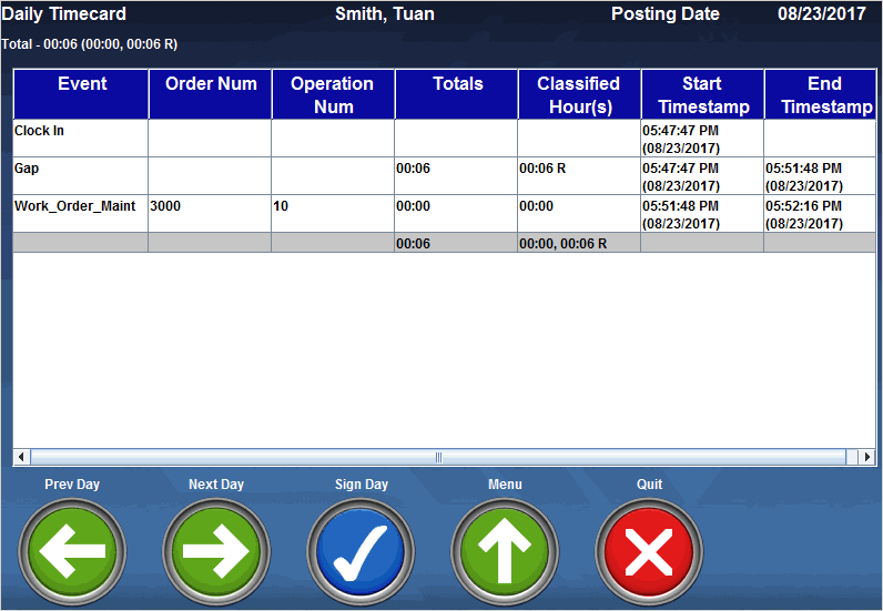 View and Sign Time Card on Terminals and Web Time Clock